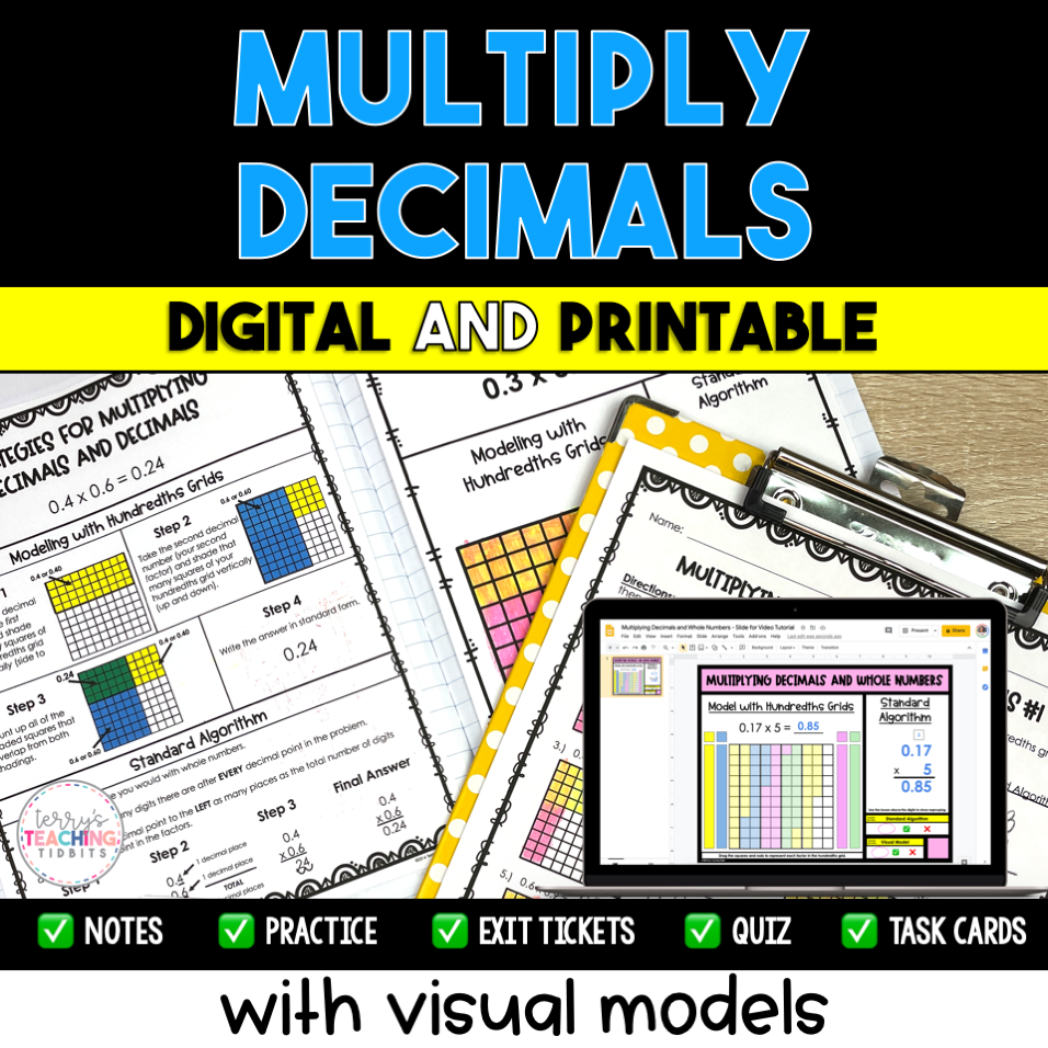 Multiply Decimals Resource Options – Terry's Teaching Tidbits