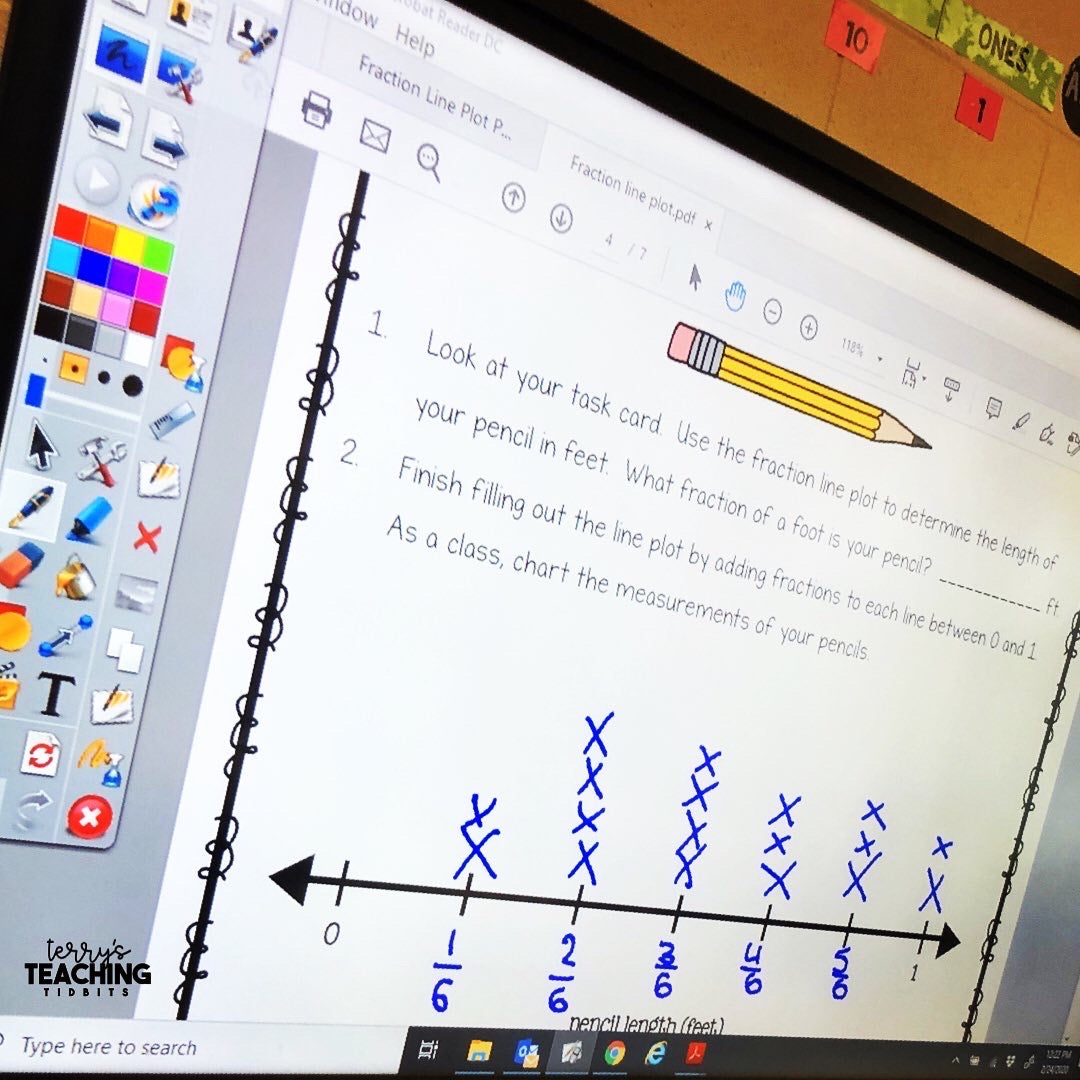 Fraction Line Plot Activities – Terry's Teaching Tidbits