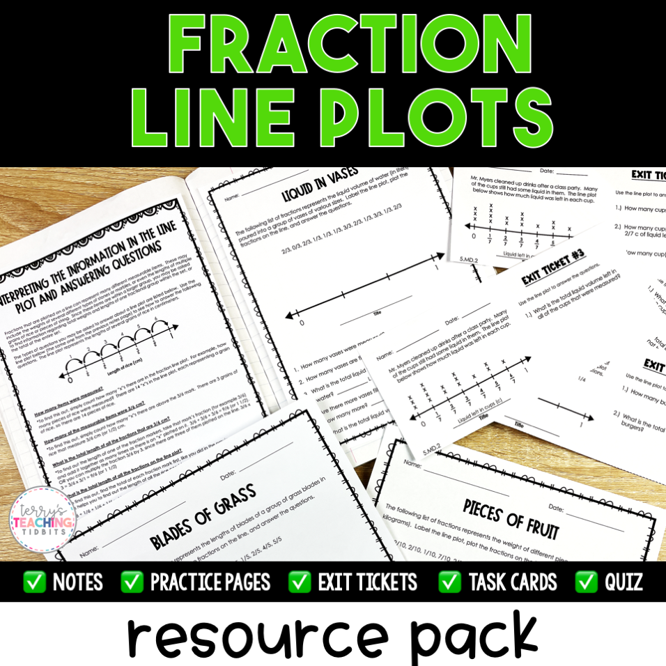 Fraction Line Plot Pack - Printable – Terry's Teaching Tidbits