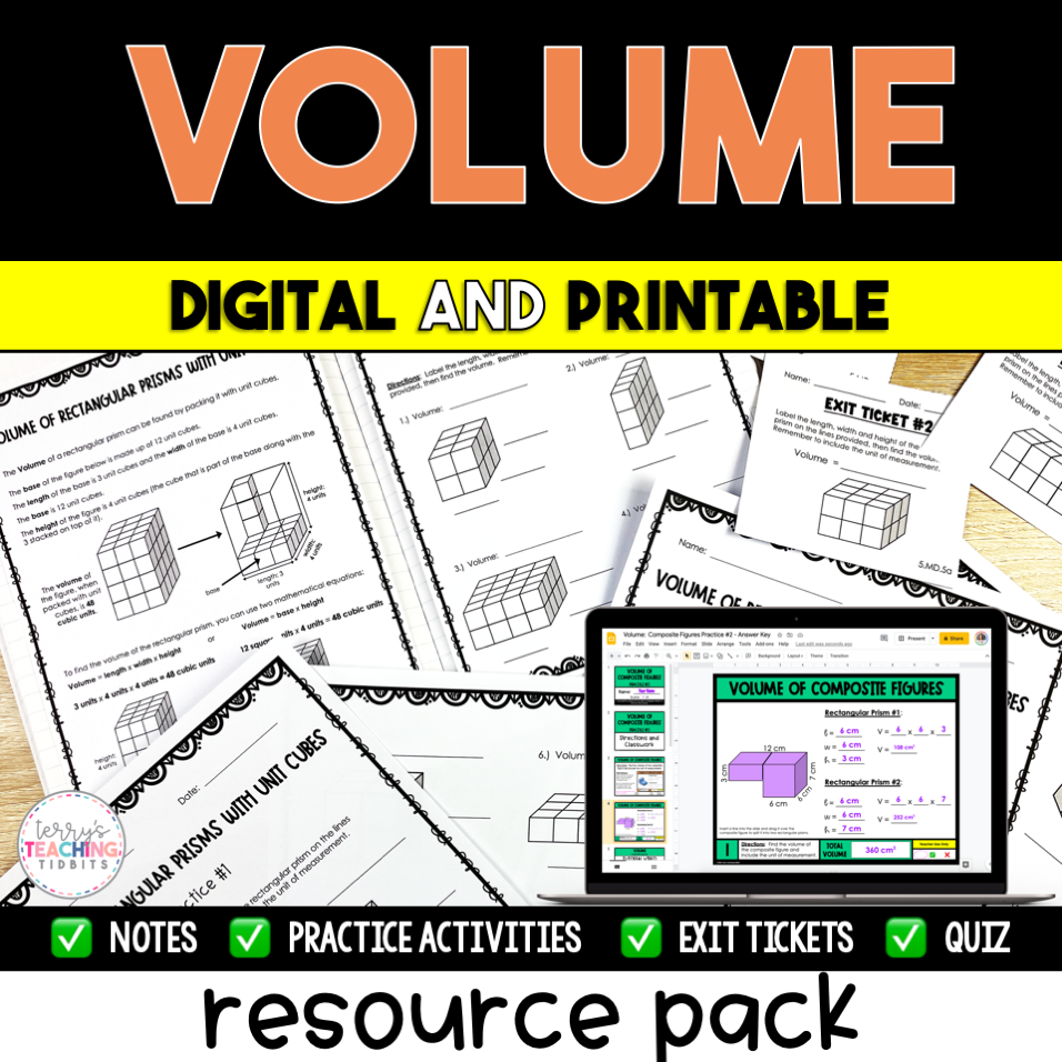 Volume - NEW Georgia Math Standards for 5th Grade - Bundle – Terry's ...