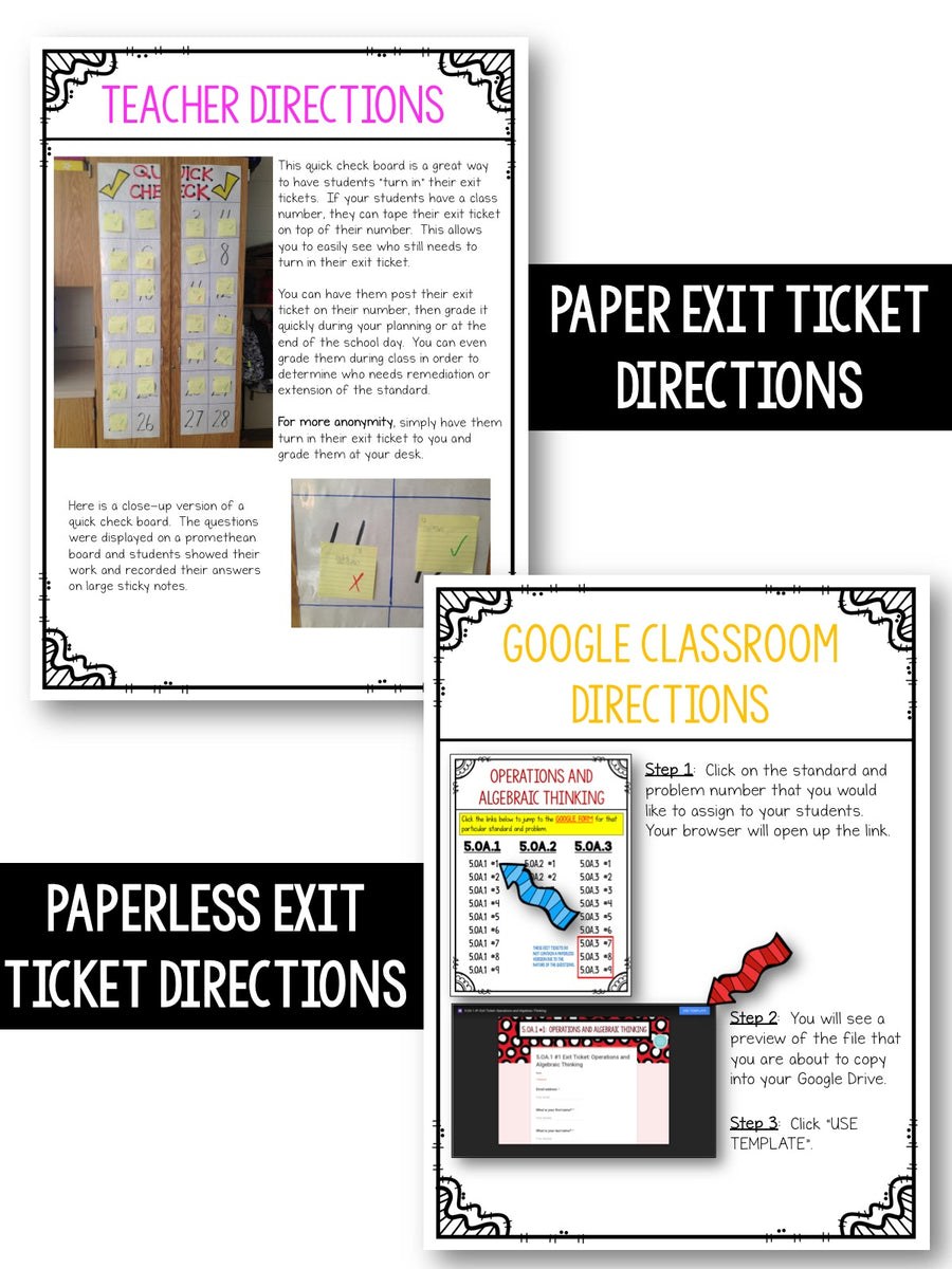 Exit Tickets - 5th Grade Numbers and Operations in Base Ten – Terry's ...