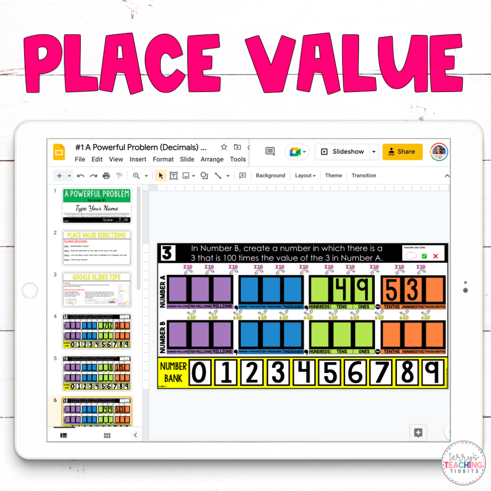 5th Grade Place Value Chart and Activities Bundle - Digital – Terry's ...
