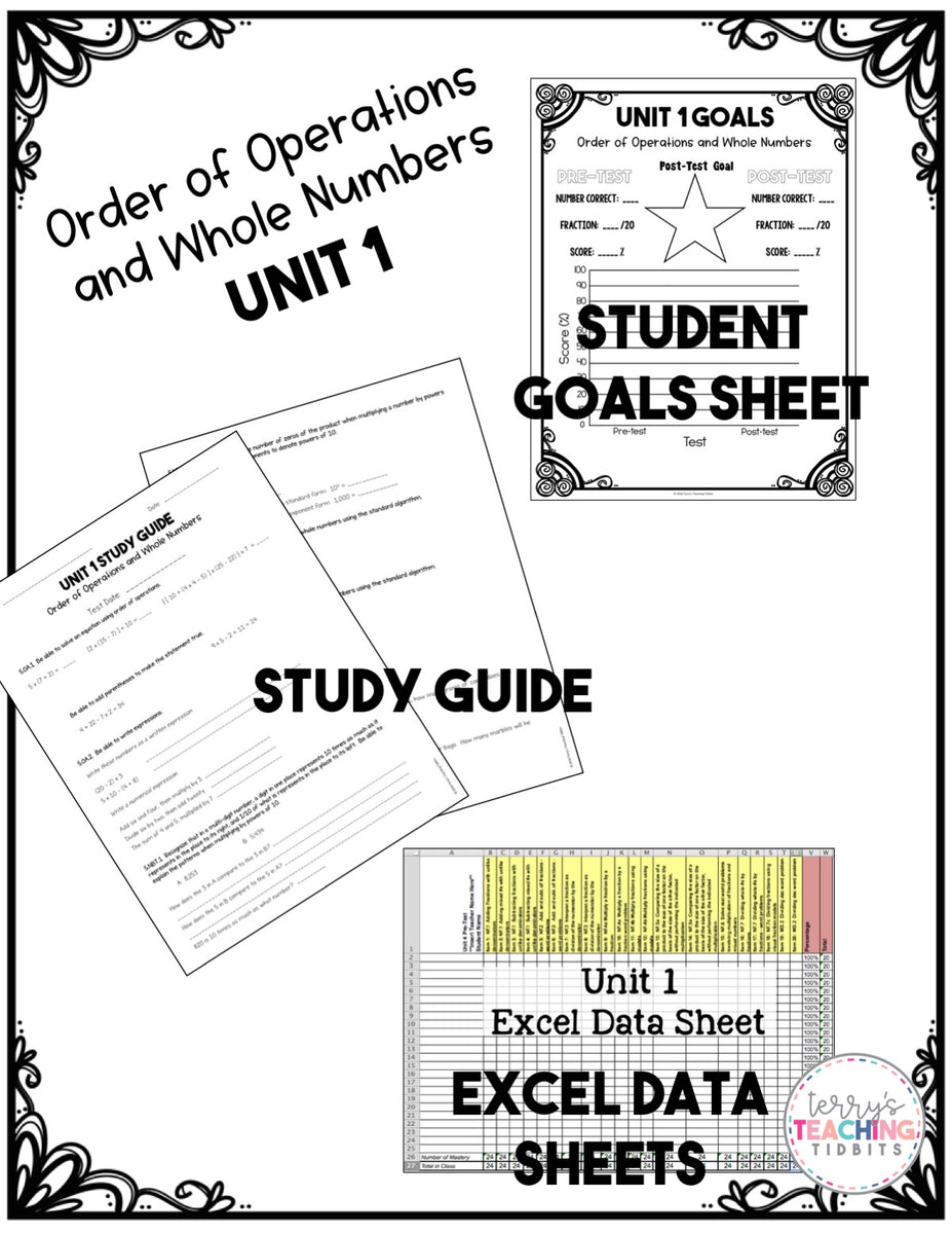 Order of Operations and Whole Numbers Printable Assessment Bundle - 5t ...