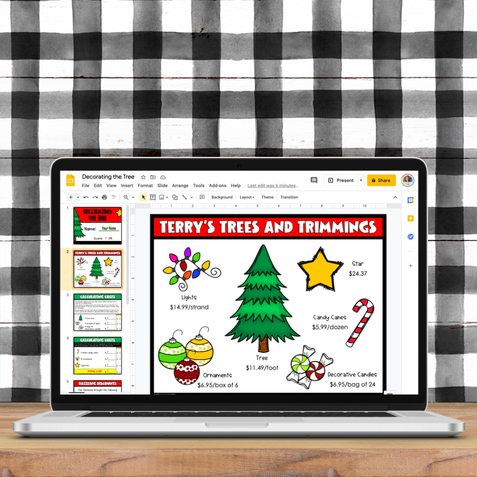 5th Grade Decimals Decorating the Tree Freebie – Terry's Teaching Tidbits