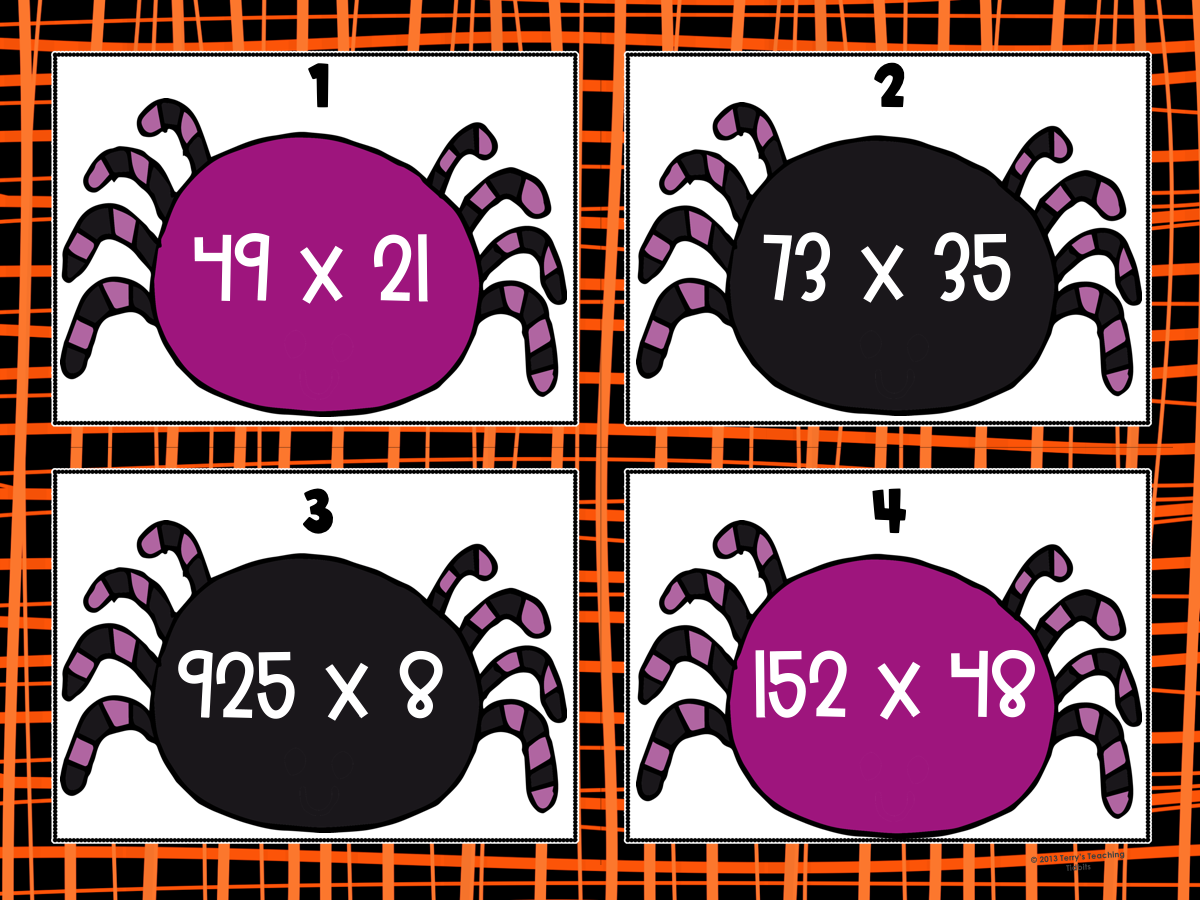 Spider Multiplication Task Cards Freebie {Digital and Printable ...