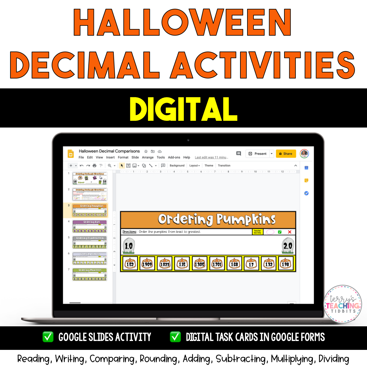 Halloween Decimal Activities {Digital} – Terry's Teaching Tidbits