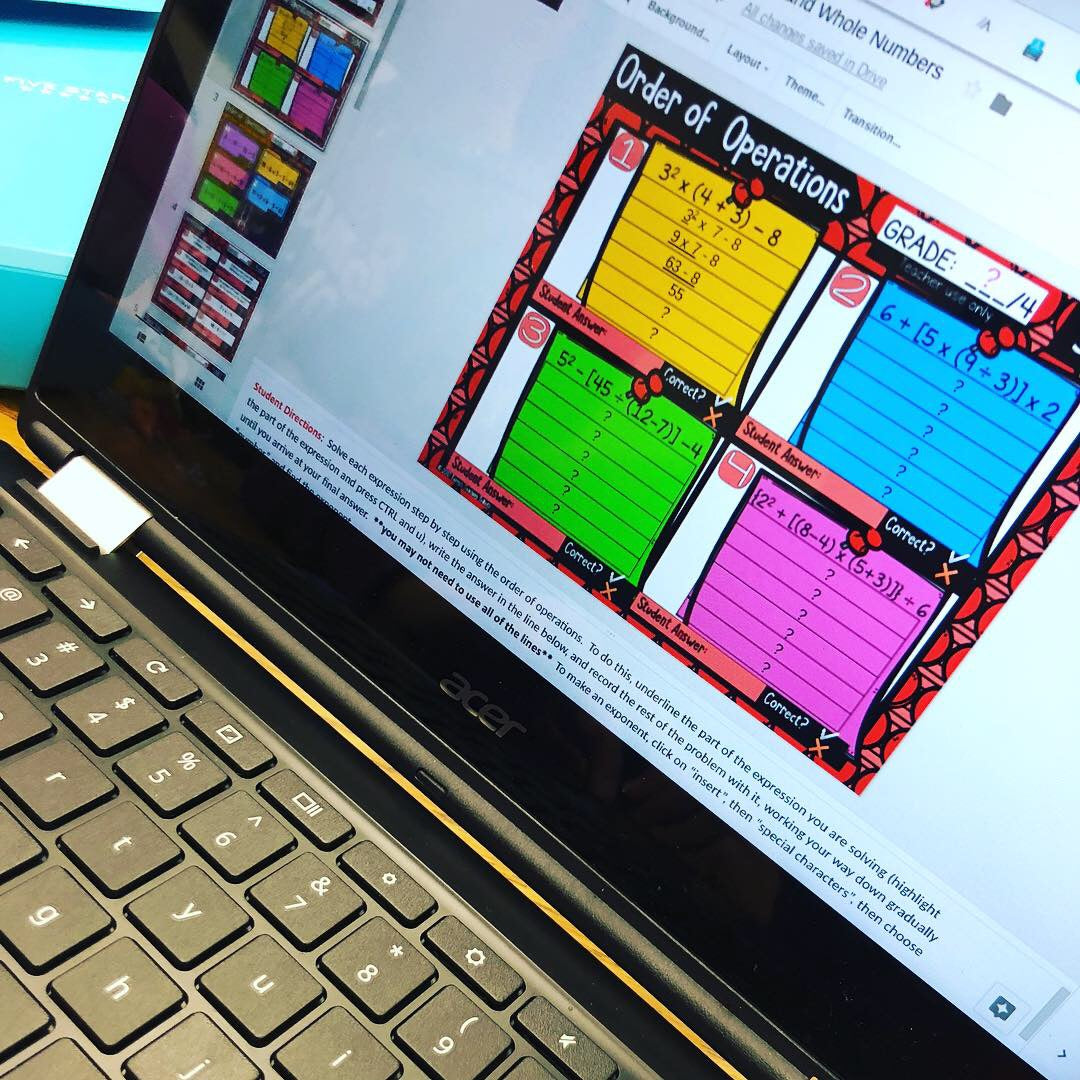 Google Slides Review for Order of Operations and Whole Numbers {5th Gr ...