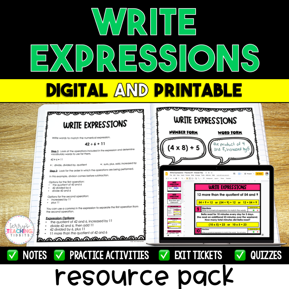 Write Expressions Resource Options – Terry's Teaching Tidbits