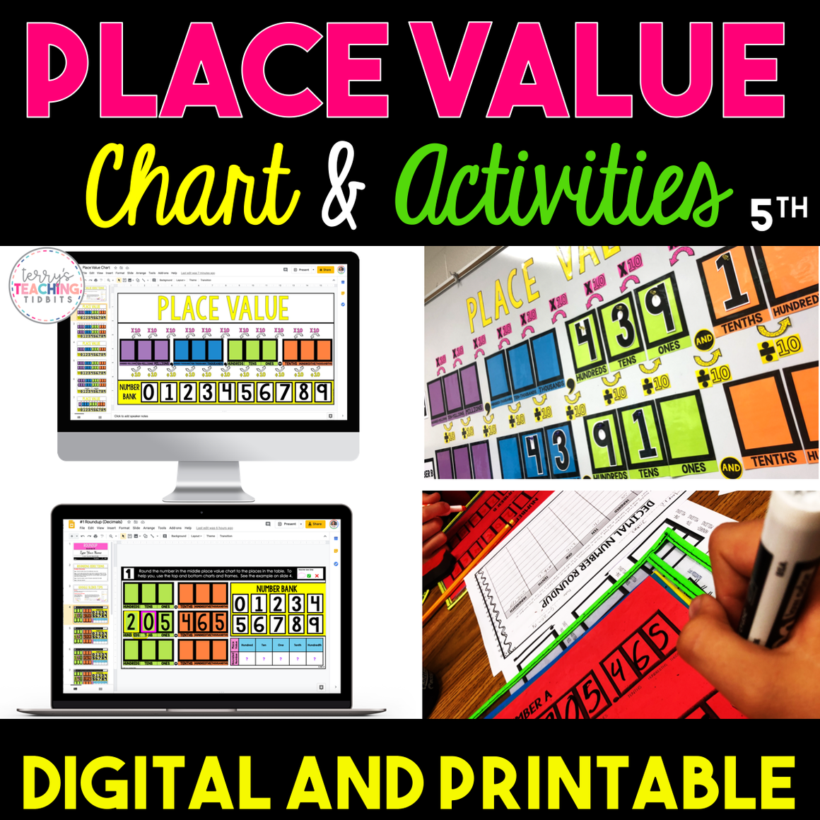 Place Value Charts and Activities – Terry's Teaching Tidbits