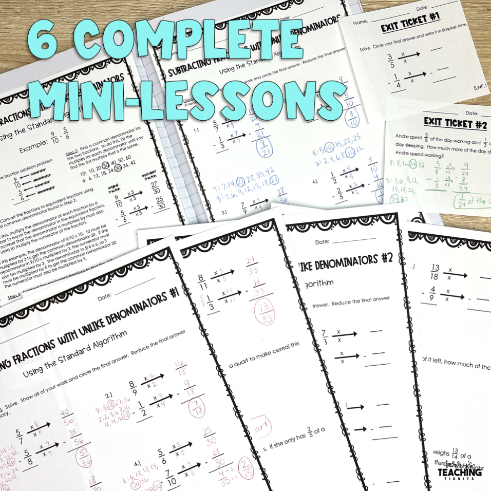 Add and Subtract Fractions - Visual Models Included - Digital & Printa ...