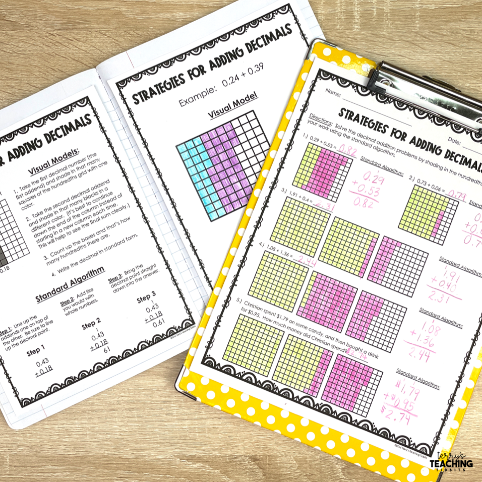 Add and Subtract Decimals - Printable – Terry's Teaching Tidbits