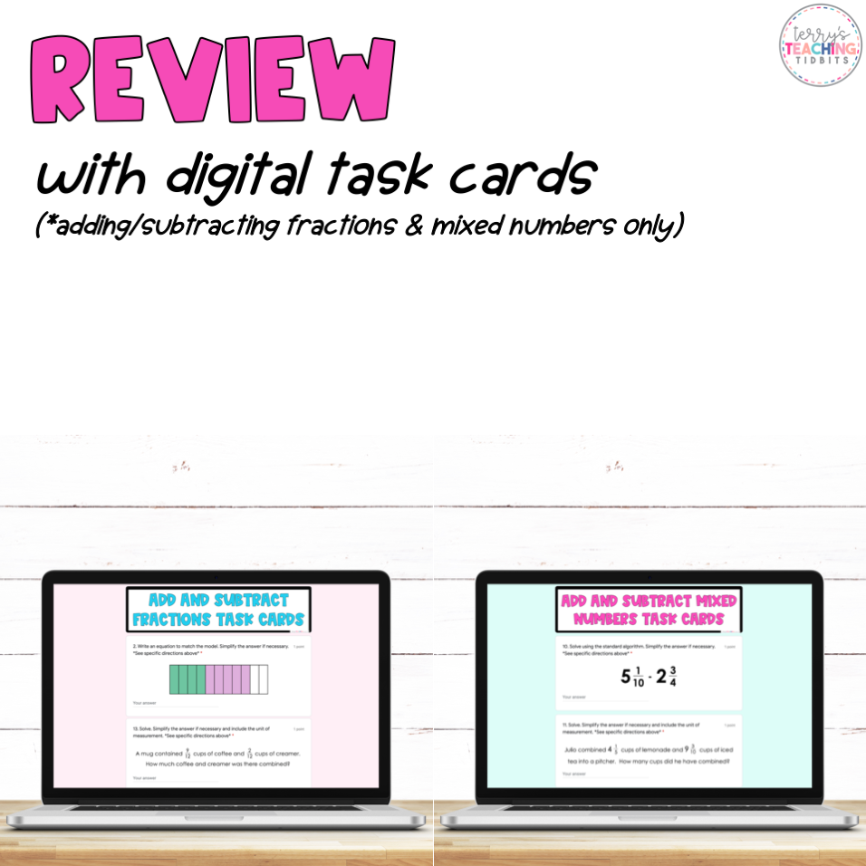 5th Grade Fractions Bundle - Add, Subtract, Multiply, & Divide - Digit ...