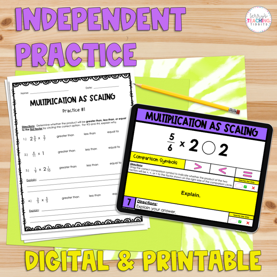 Multiplication as Scaling - Digital & Printable – Terry's Teaching Tidbits