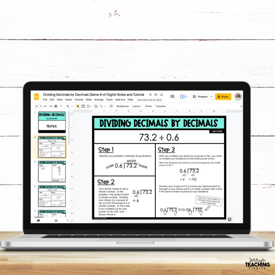Dividing Decimals - Visual Models Included - Digital & Printable ...
